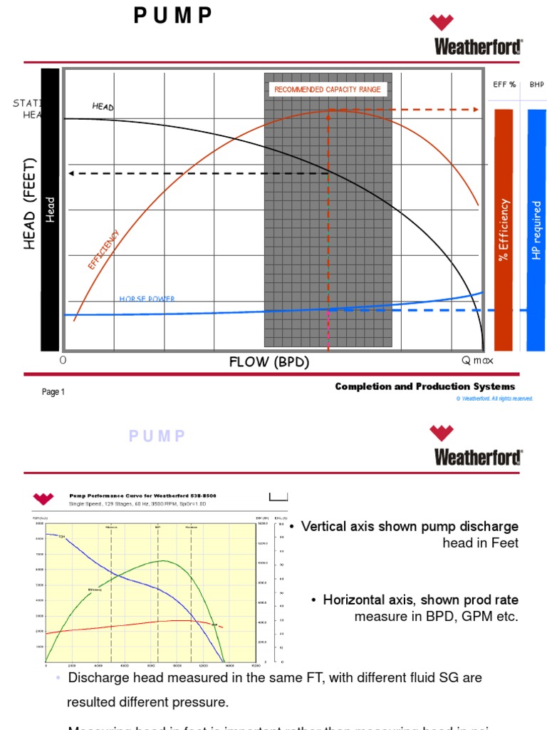 005 Reading ESP Pump Curves | PDF | Horsepower | Dynamics (Mechanics)