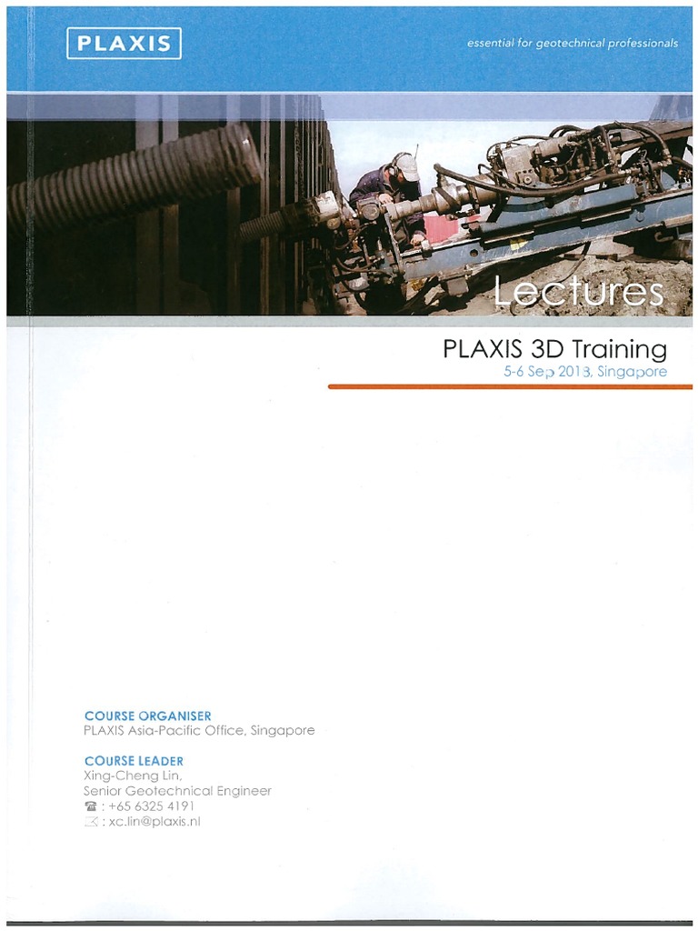 4599 - Plaxis 3D Basic Training (5-6 Sep-18) | PDF | Animation