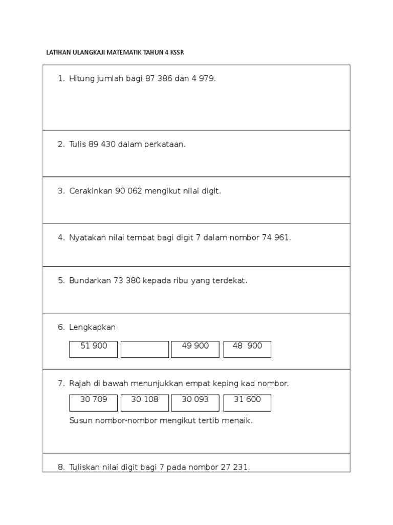 Tahun 6 - Lembaran Kerja Pecahan Juta | PDF