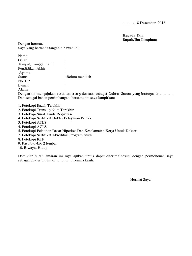 Contoh SL Kerja | PDF