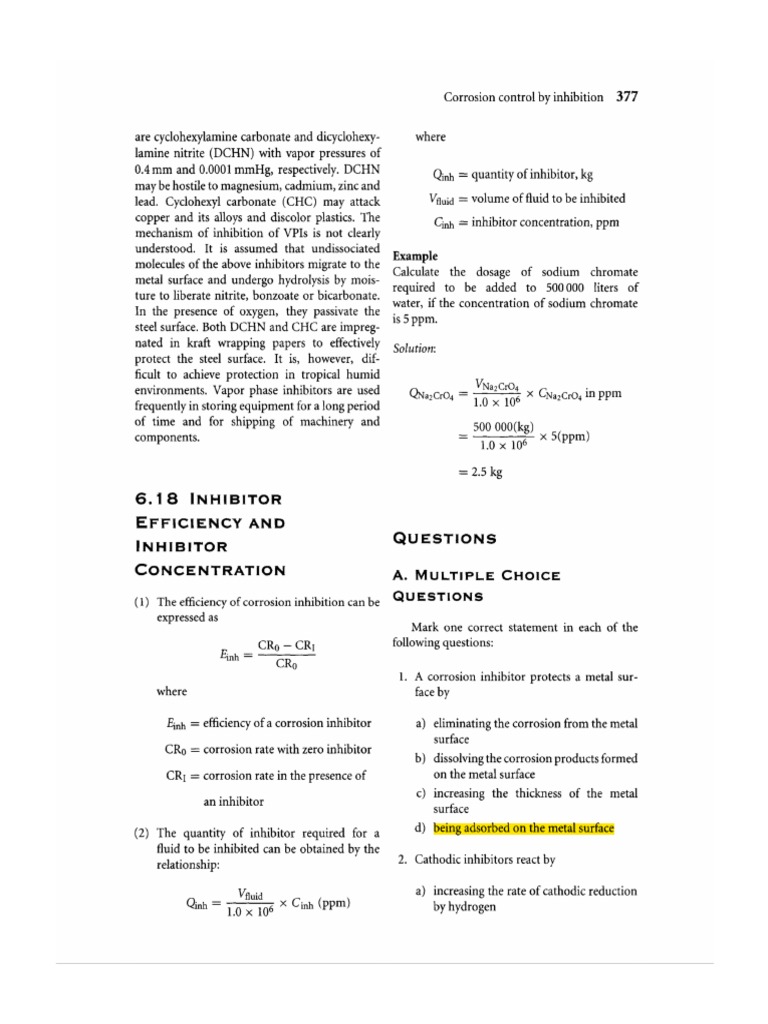 Cathodic Inhibitors | PDF