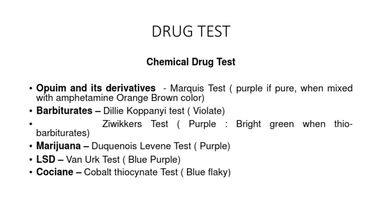 Drug Test | PDF