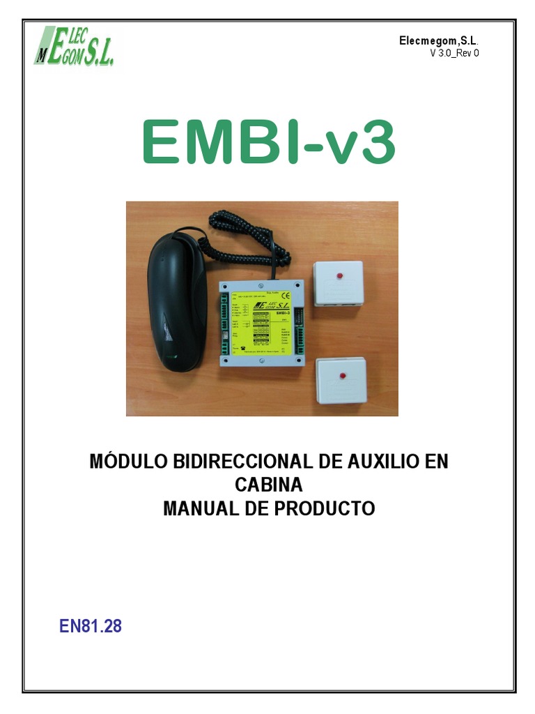 Manual EMBI 3 | PDF | Teléfono | Equipo de telecomunicaciones