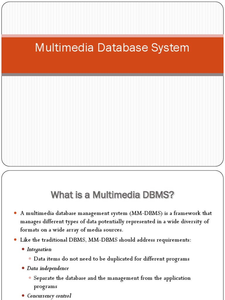 Chapter 5 Multimedia Database System | PDF | Metadata | Databases