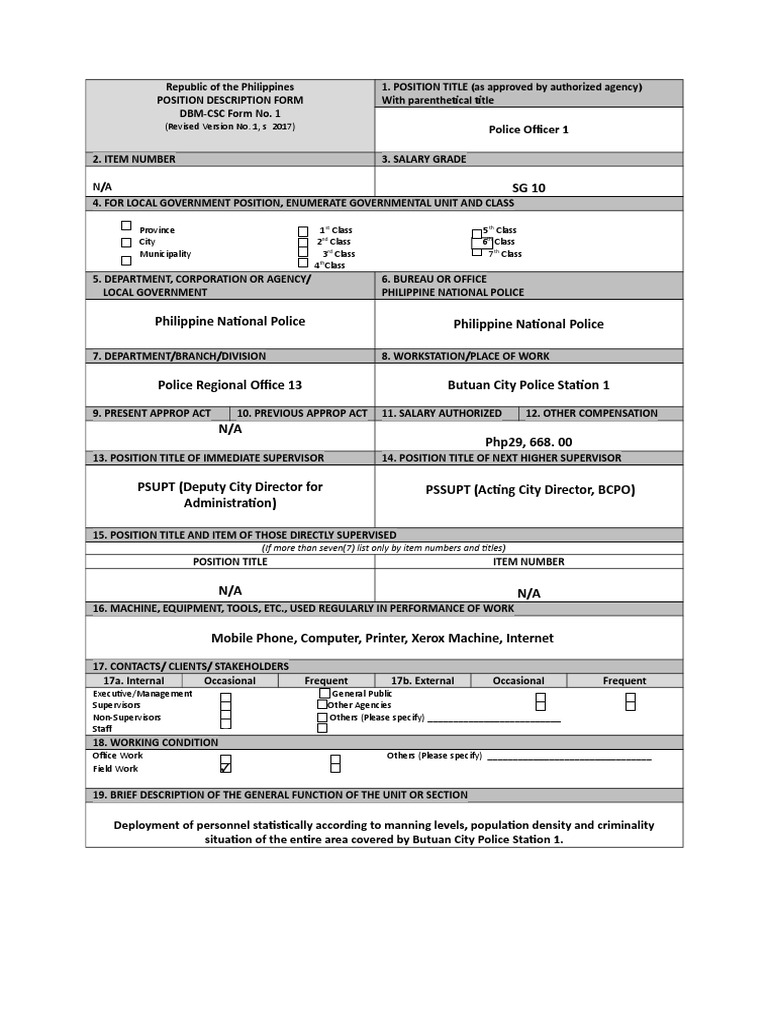 DBM CSC Form | Download Free PDF | Government | Business