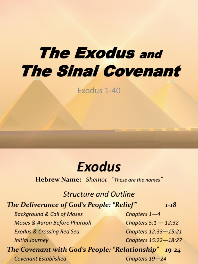 The Exodus and Sinai Covenant | PDF | Book Of Exodus | Moses