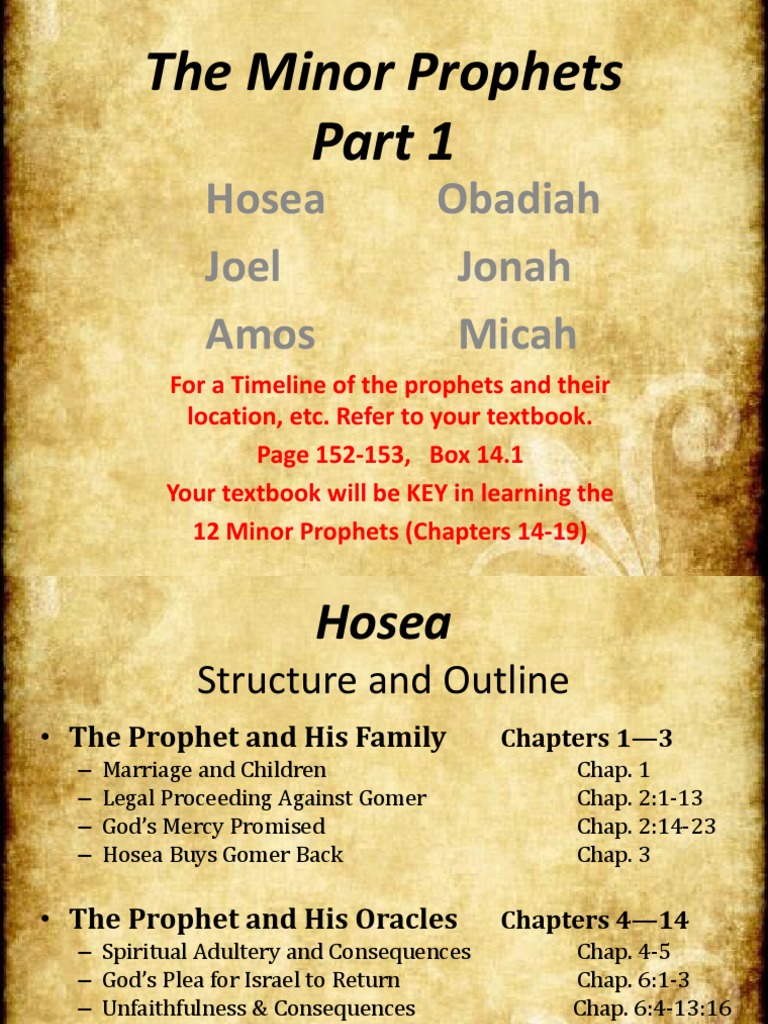 Minor Prophets Hosea-Micah | PDF | Hosea | Jonah