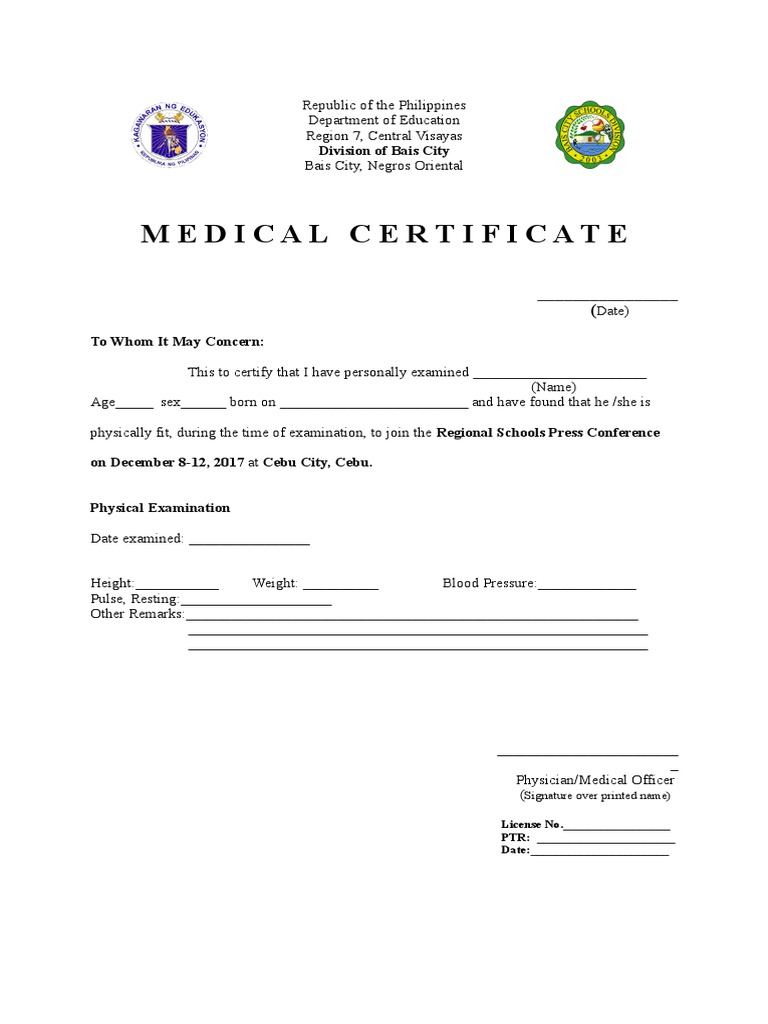 Medical Cert | PDF