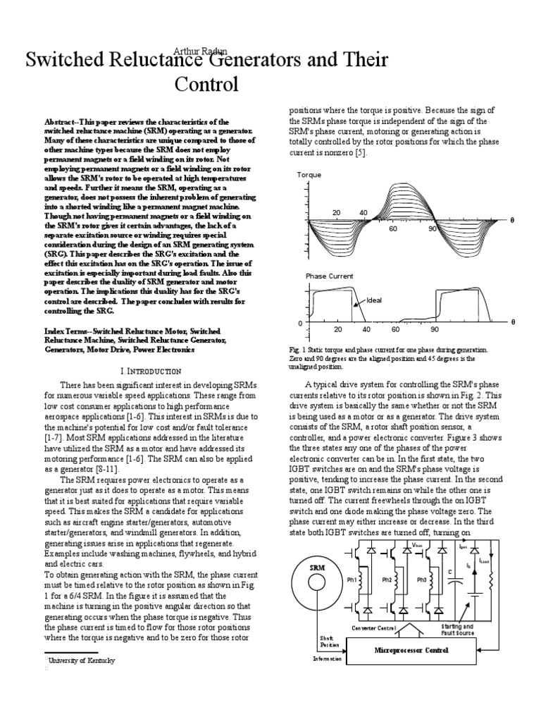 SR Generators | PDF | Power Electronics | Power Inverter