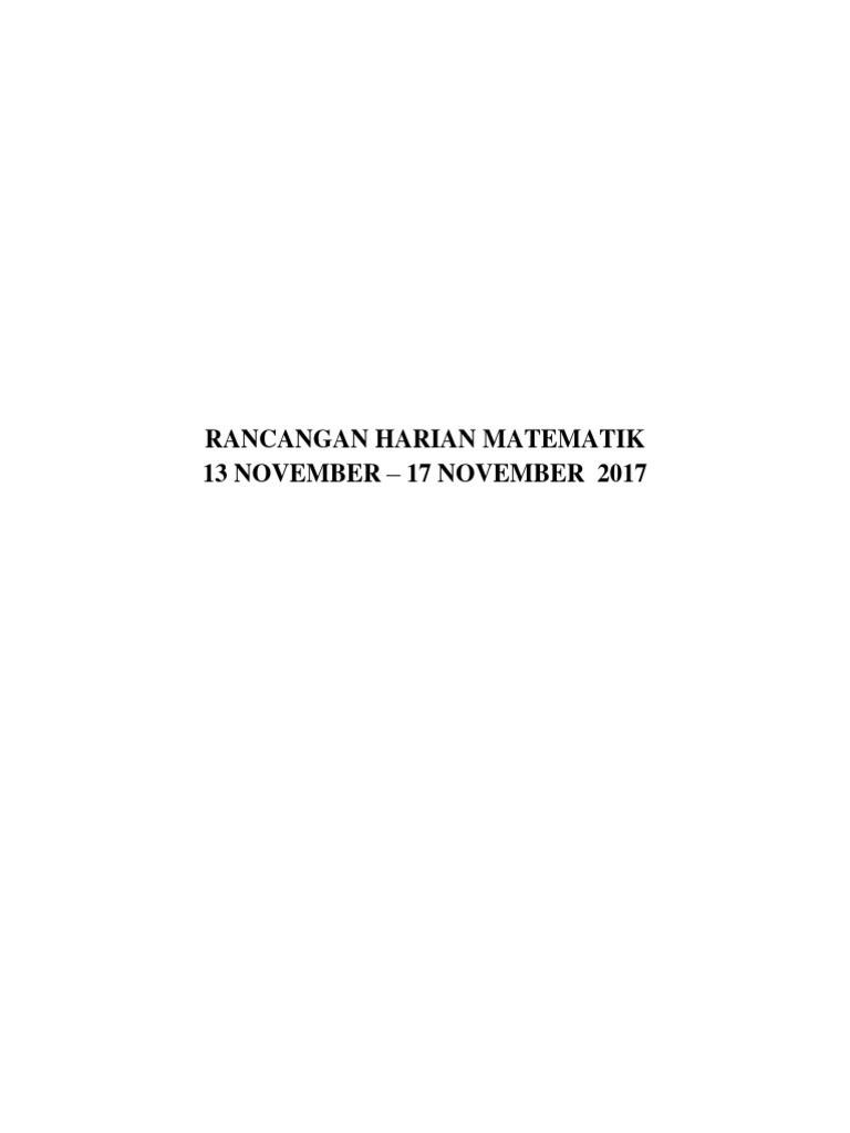 RPH Minggu 40 | PDF