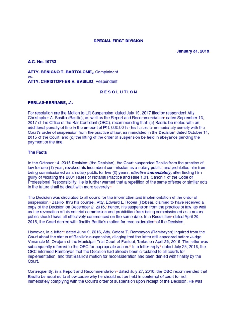 2018 Disbarment Cases FULL TEXT | PDF | Contempt Of Court | Lawyer