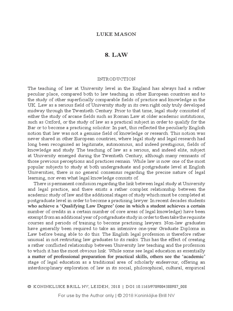 Luke Mason: For Use by The Author Only - © 2018 Koninklijke Brill NV ...