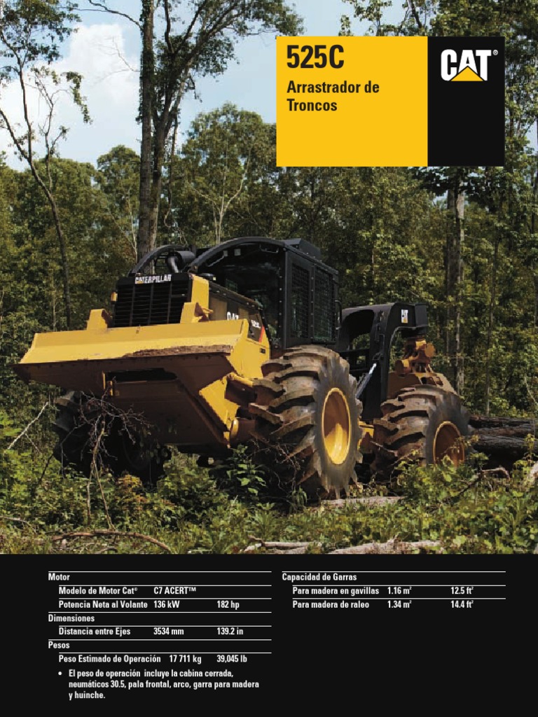 Tractor Forestal 525C PDF | PDF | Eje | Esfuerzo de torsión
