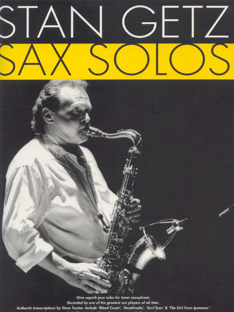 Stan Getz - Sax Solos | PDF | Jazz Music | Entertainment (General)