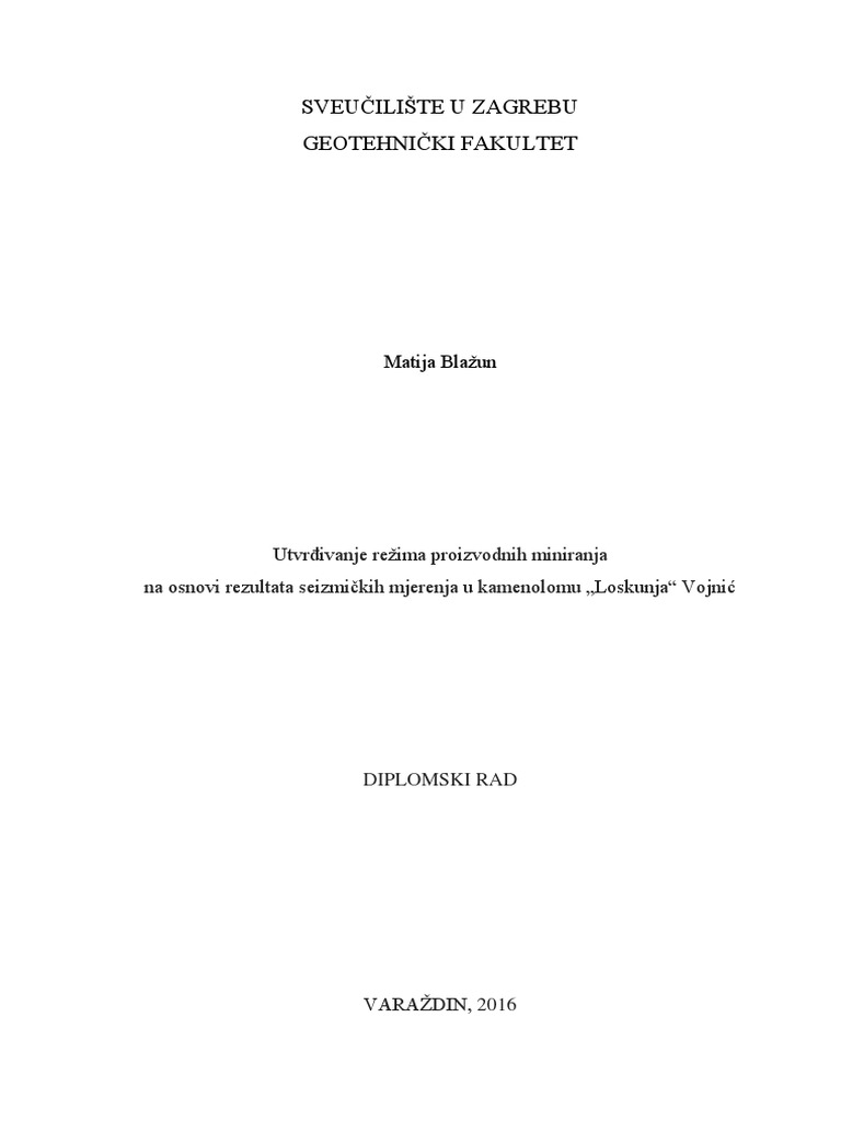 Proizvodna Miniranja | PDF