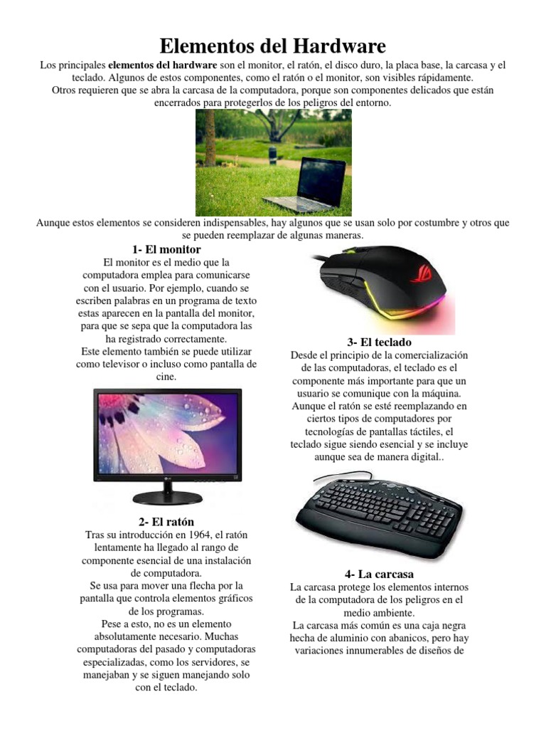 Elementos Del Hardware | PDF | Hardware de la computadora | Electrónica