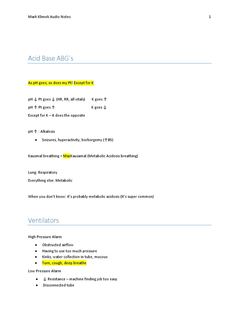 Acid Base ABG’s and Electrolytes Explained | PDF | Clozapine | Childbirth
