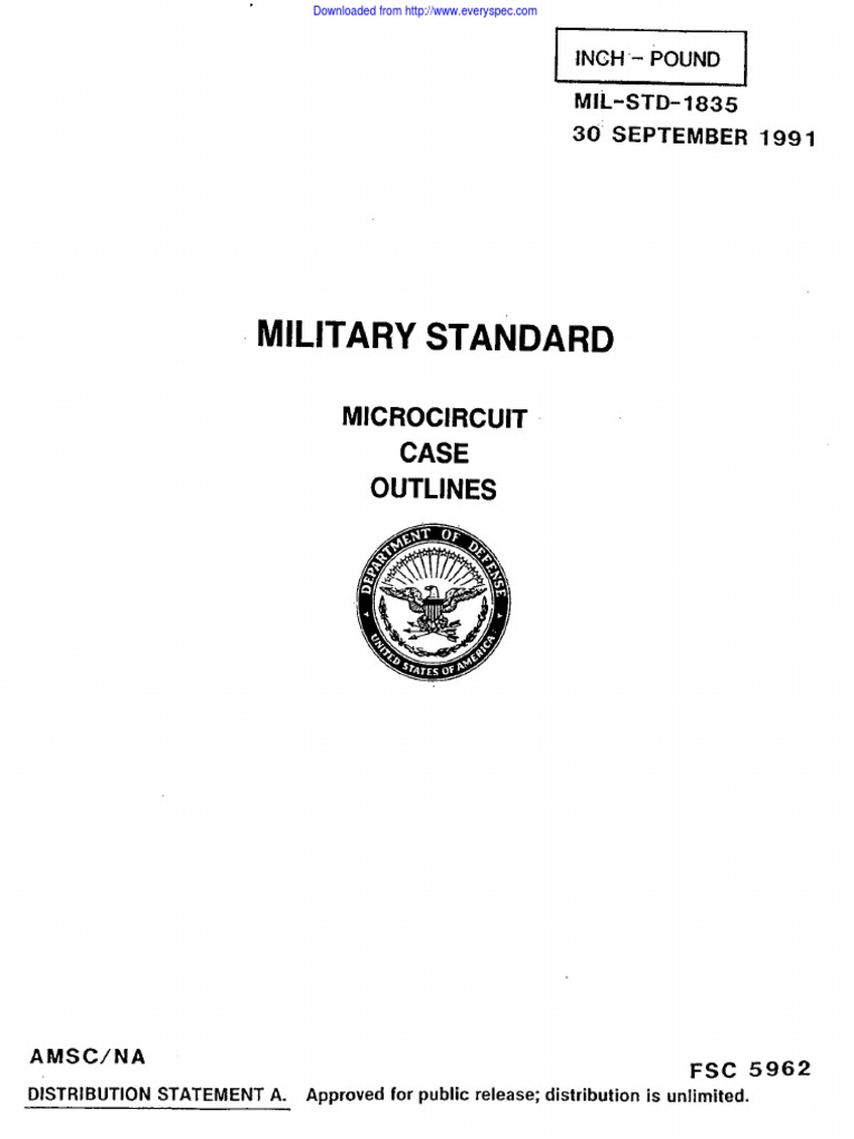 Mil STD 1835 PDF | PDF | Specification (Technical Standard) | Packaging ...