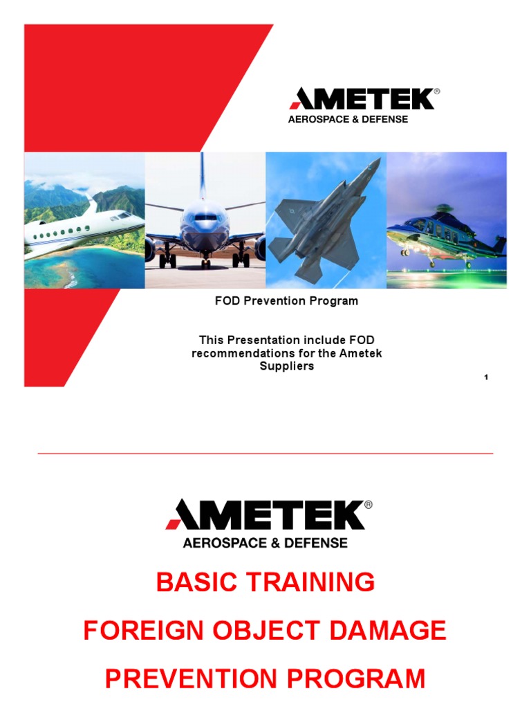 FOD Prevention Training for Ametek Suppliers | PDF | Foreign Object ...