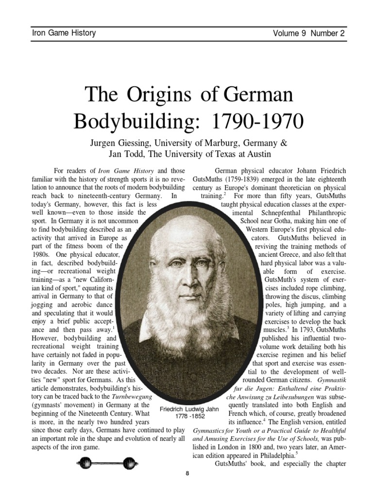 Origins of Bodybuilding in Germany | PDF | Weight Training | Gymnastics
