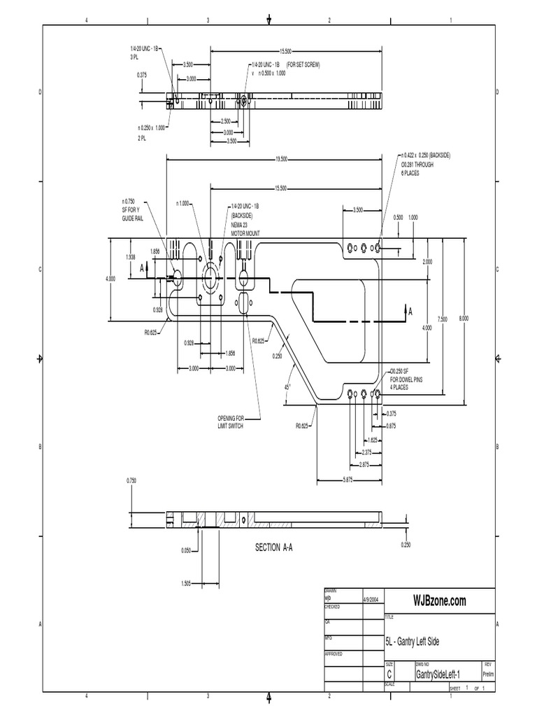 Gantry Left Side Design Specifications | PDF
