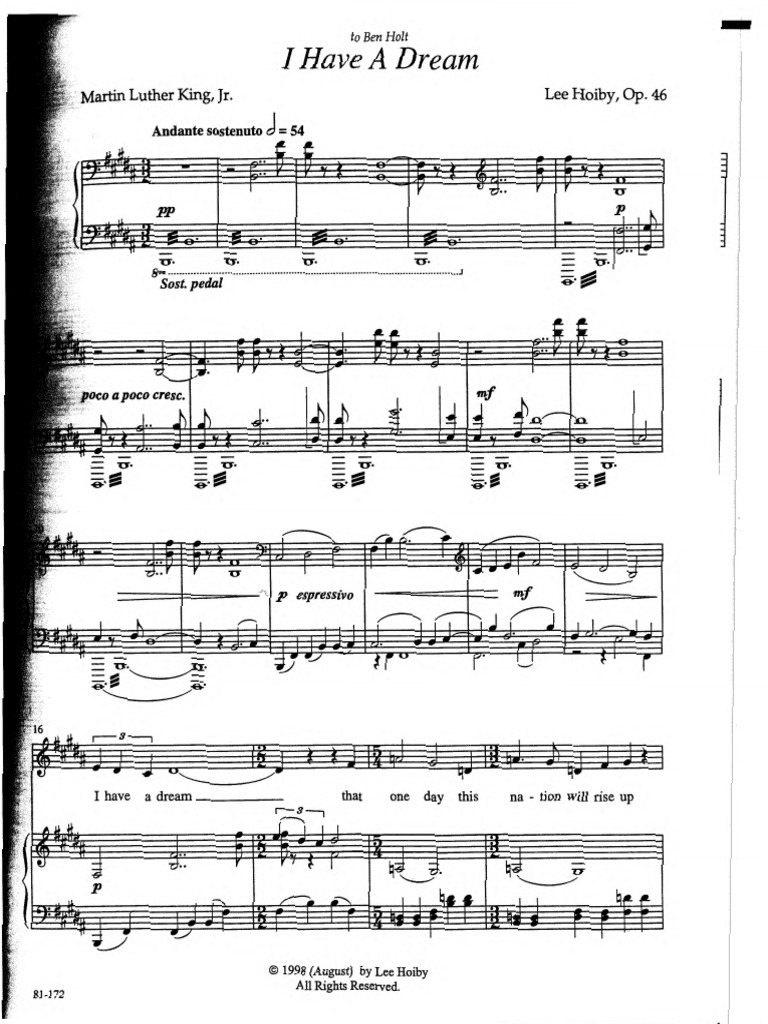 I Have A Dream (Speech by Martin Luther King JR.) | PDF | Entertainment ...