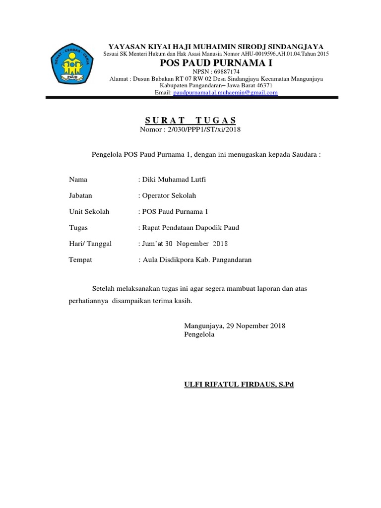 SPPD Dapodik Paud | PDF