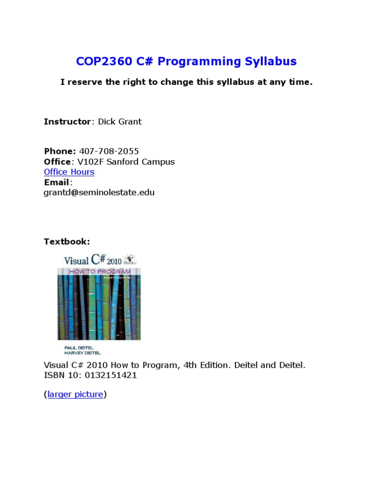 Syl Lab Us Please Try Pdf C Programming Language C Sharp Programming Language 9523