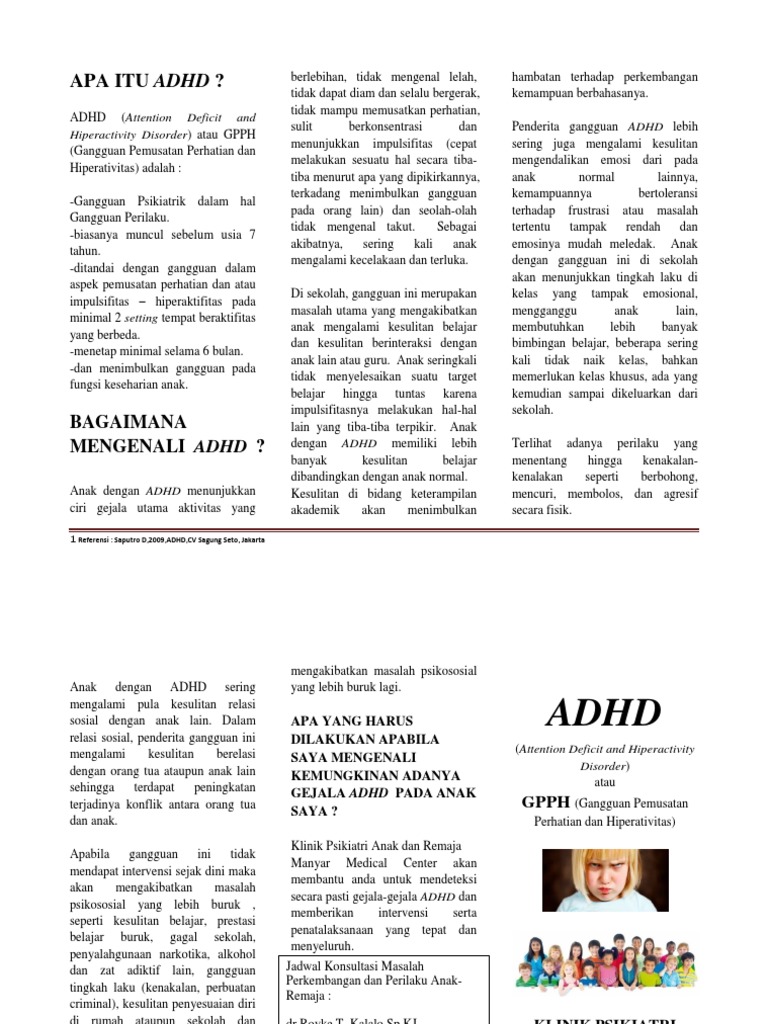 Leaflet Adhd | PDF