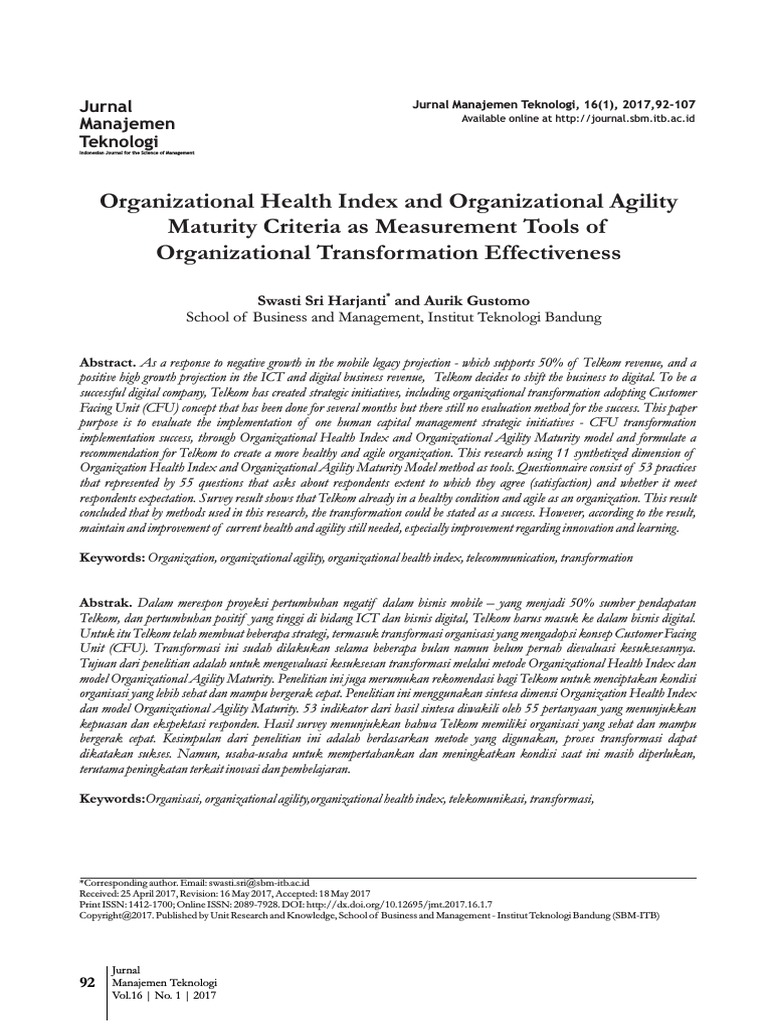 EN Organizational Health Index and Organiza PDF | PDF | Innovation ...