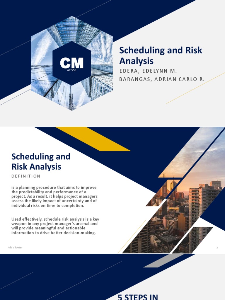 Scheduling Risk Analysis | PDF | Monte Carlo Method | Risk