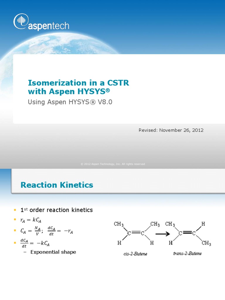 Aspen HYSYS | PDF | Chemical Reactor | Chemical Reaction Engineering