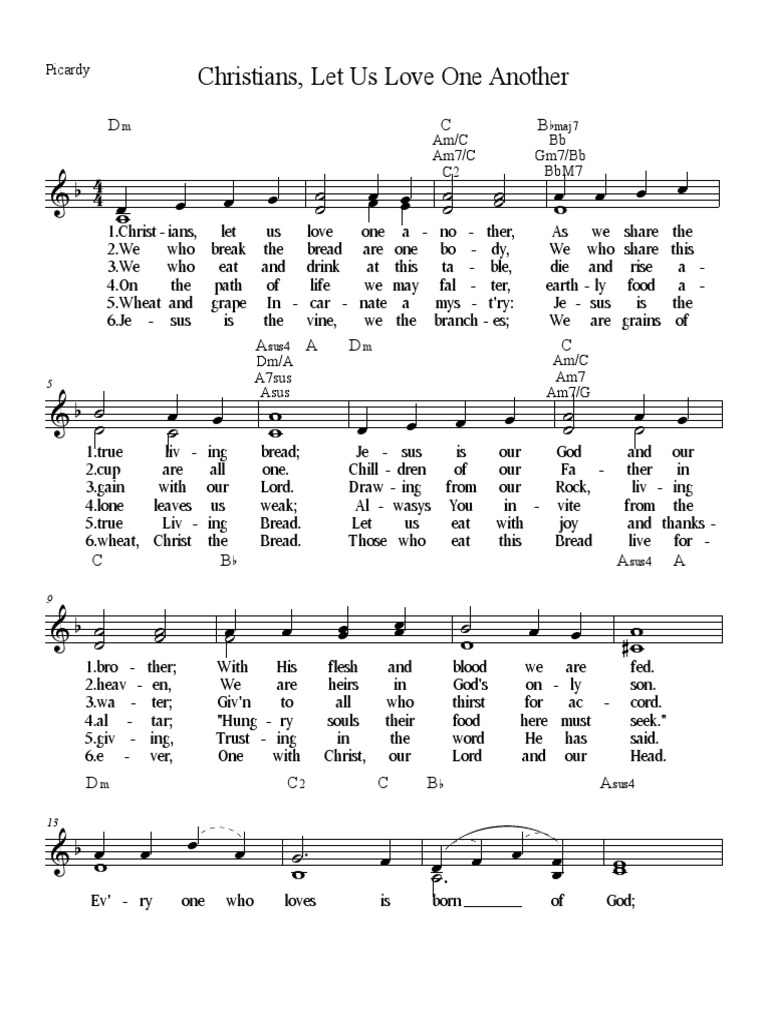 Christians, Let Us Love One Another | PDF