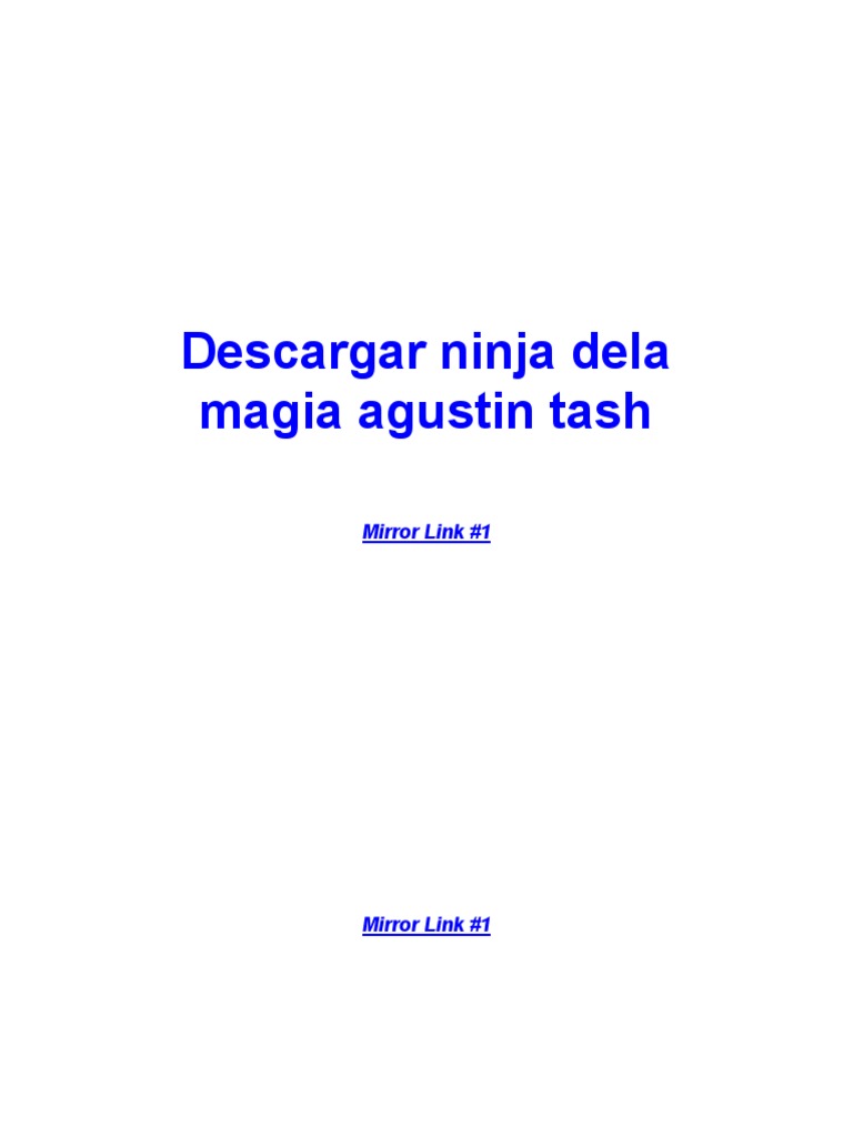 Descargar Ninja Dela Magia Agustin Tash | PDF | Mobile Computers | Computer Engineering
