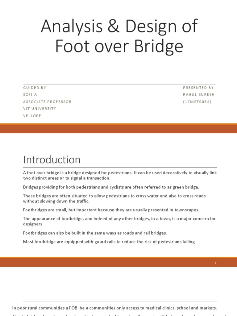 Analysis & Design of FOB | PDF | Bridge | Structural Engineering