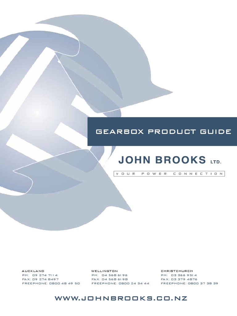 JohnBrooks Gearbox Catalog PDF | PDF | Transmission (Mechanics ...