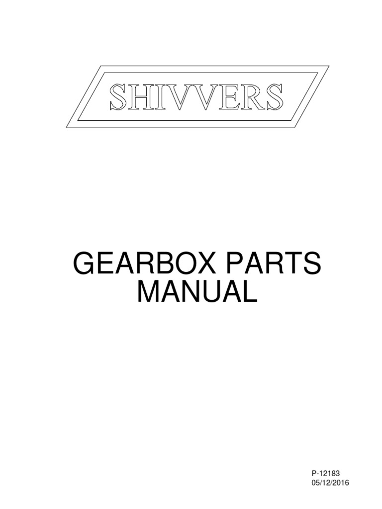 Gearbox Parts Manual | PDF | Transmission (Mechanics) | Bearing ...