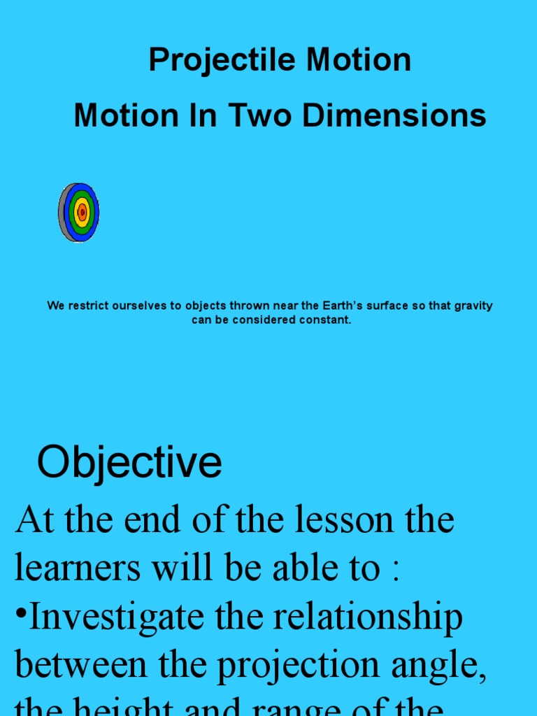 Projectile Motion | PDF | Trajectory | Mechanical Engineering