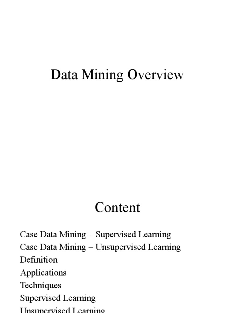 Data Mining Overview | PDF | Cluster Analysis | Histogram