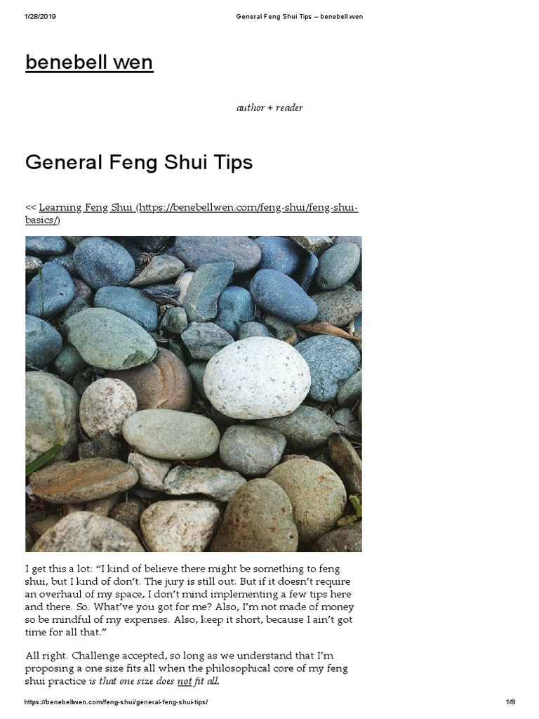 General Feng Shui Tips - Benebell Wen | PDF | Feng Shui | Kitchen
