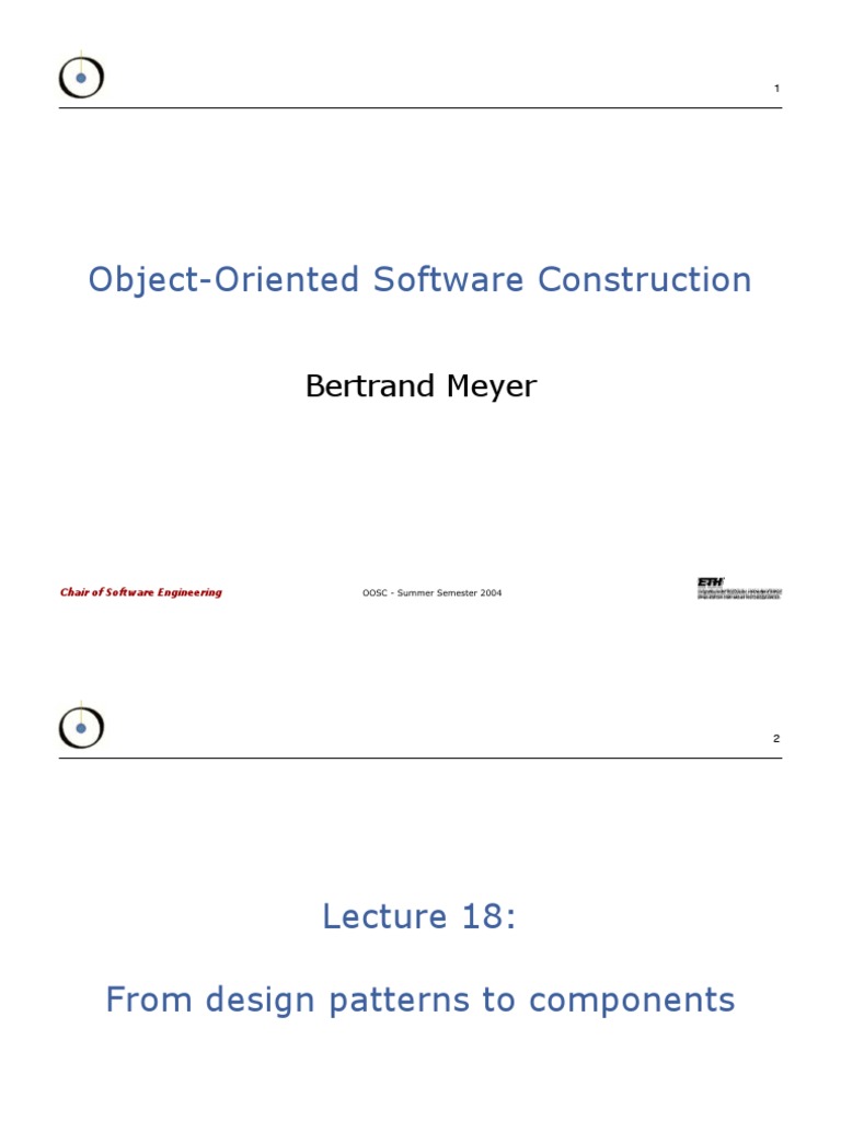 Oosc 18 Patterns To Components | PDF | Software Design Pattern | Class (Computer Programming)