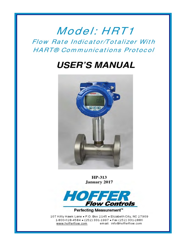 hrt1 Hoffer Flow Controls | PDF | Power Supply | Flow Measurement