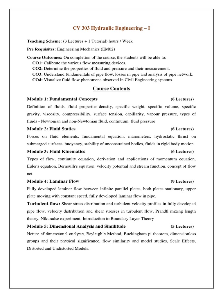 Hydraulic Engineering | PDF | Fluid Dynamics | Turbulence