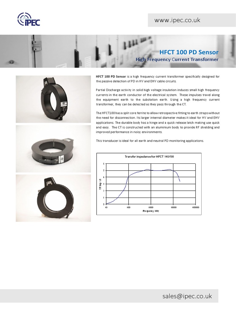 Specification HFCT 100 PD Sensor | PDF | Science & Mathematics | Computers