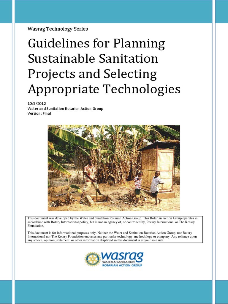 Guideline Sanitation 10-05-2012sm | PDF | Sanitation | Toilet