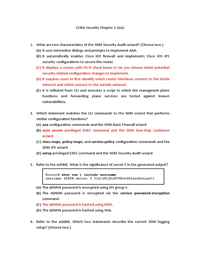 Ccna Security Ch02 Pdf Router Computing Computer Network