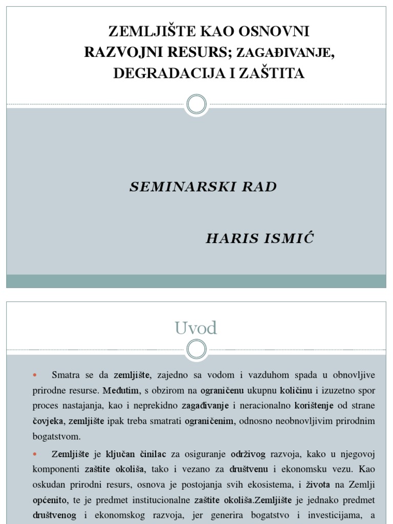 Osnovi Zastite Zivotne Sredine | PDF