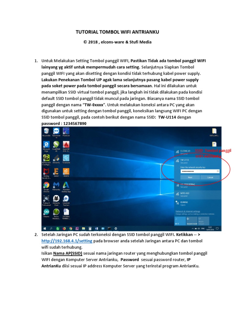 Tutorial Tombol Wifi Antrianku | PDF