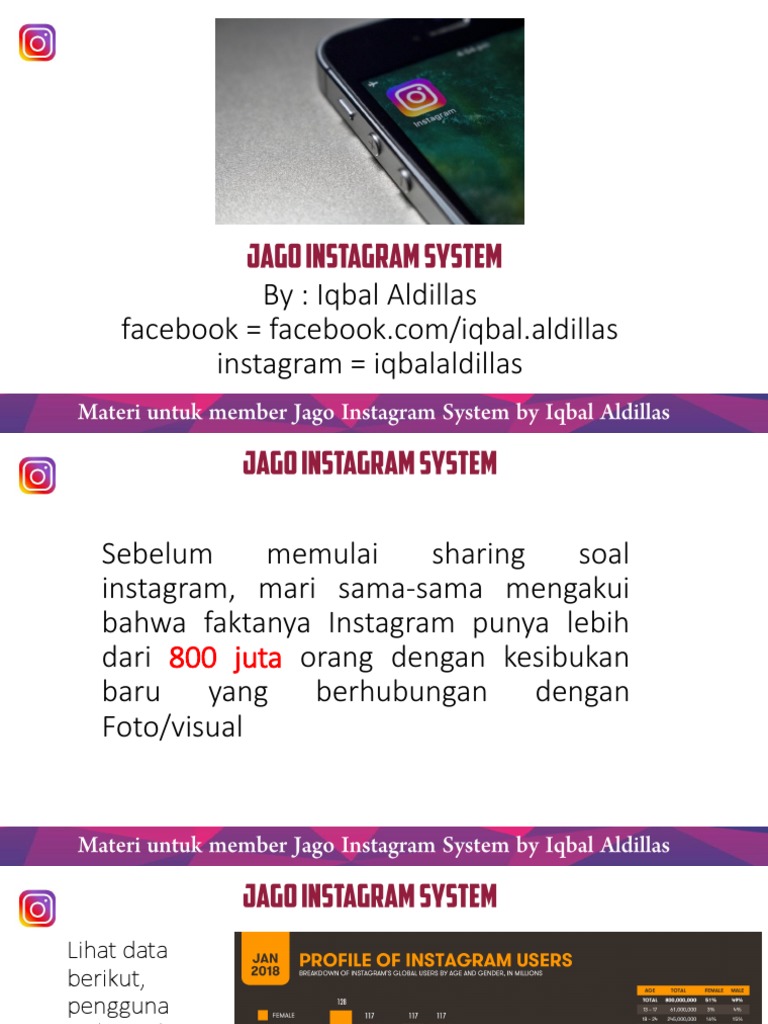 Jago Instagram System | PDF