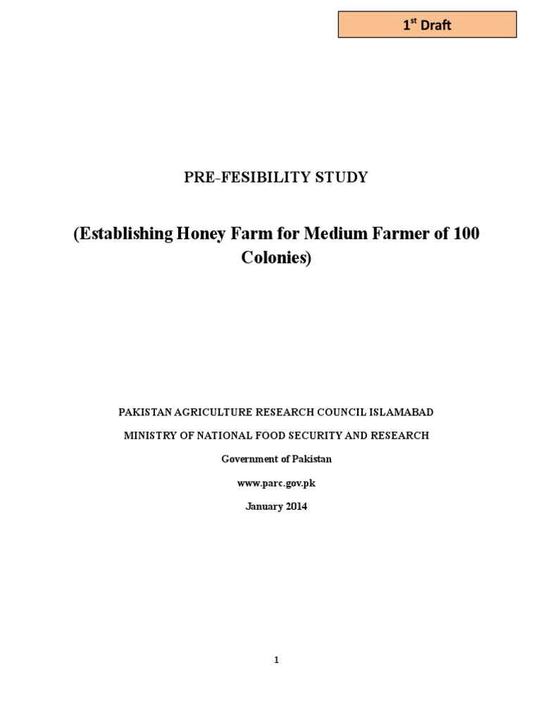 Honey Farming Feasibility | PDF | Beekeeping | Beekeeper